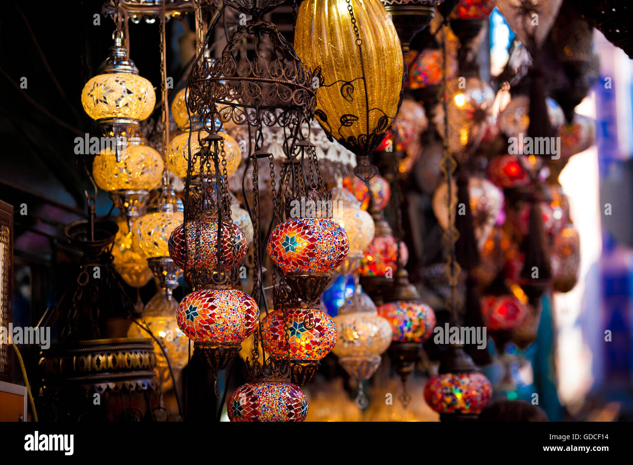Turkish decorative colorful lamps Stock Photo - Alamy