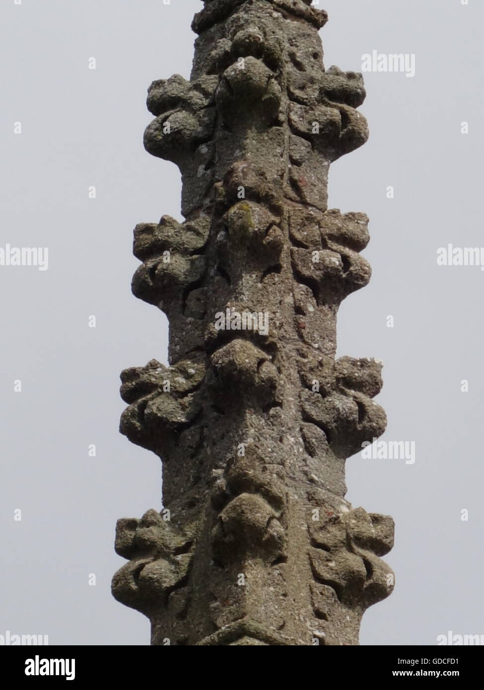 A pattern at the top of an old building Stock Photo - Alamy