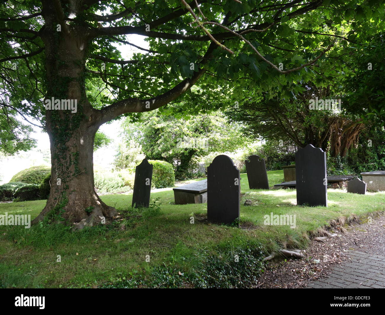 A set of graves in an old graveyard Stock Photo - Alamy