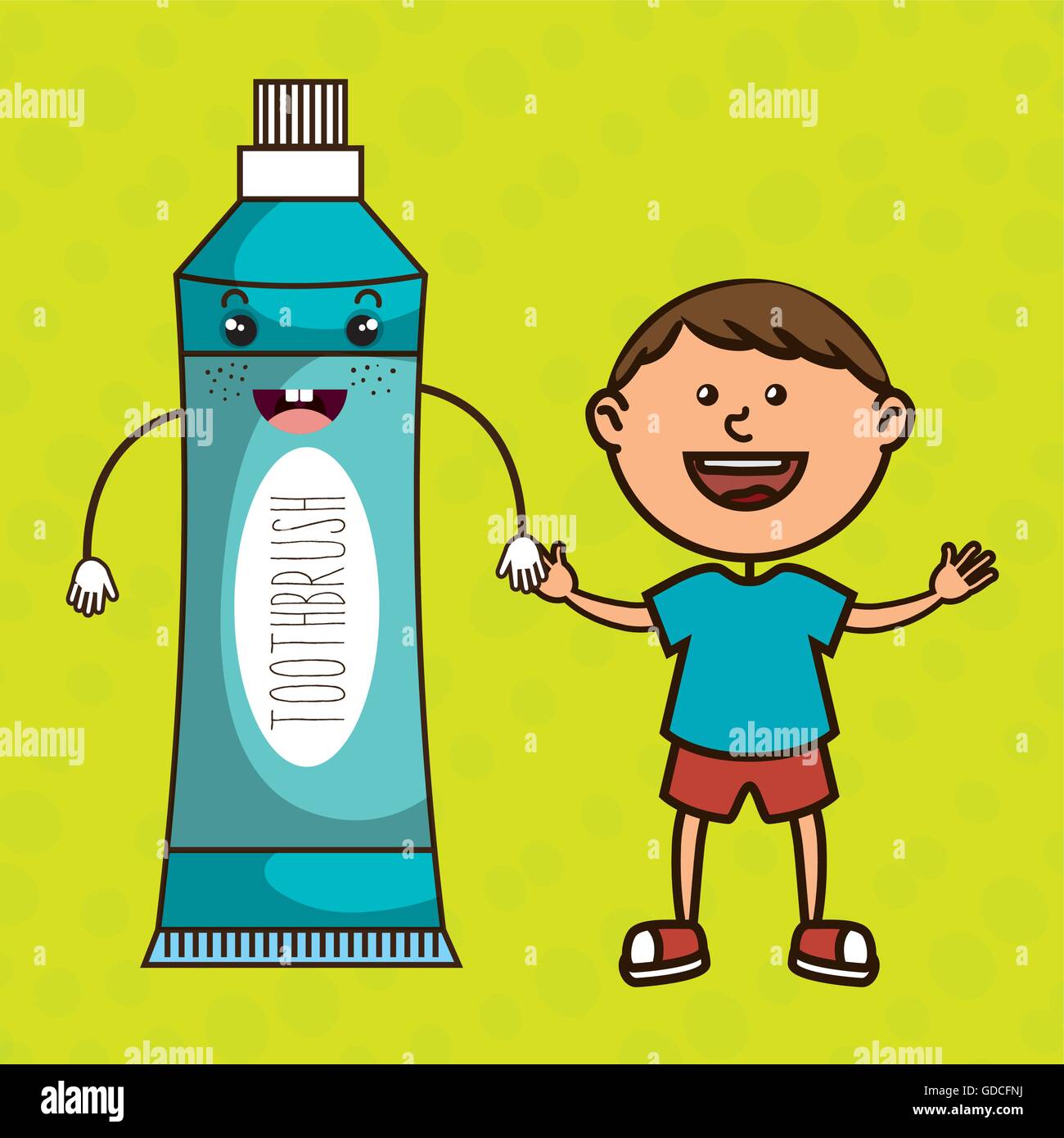 boy with toothpaste isolated icon design Stock Vector Image & Art - Alamy
