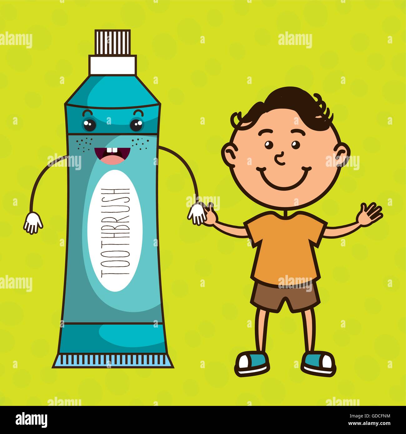 boy with toothpaste isolated icon design Stock Vector Image & Art - Alamy