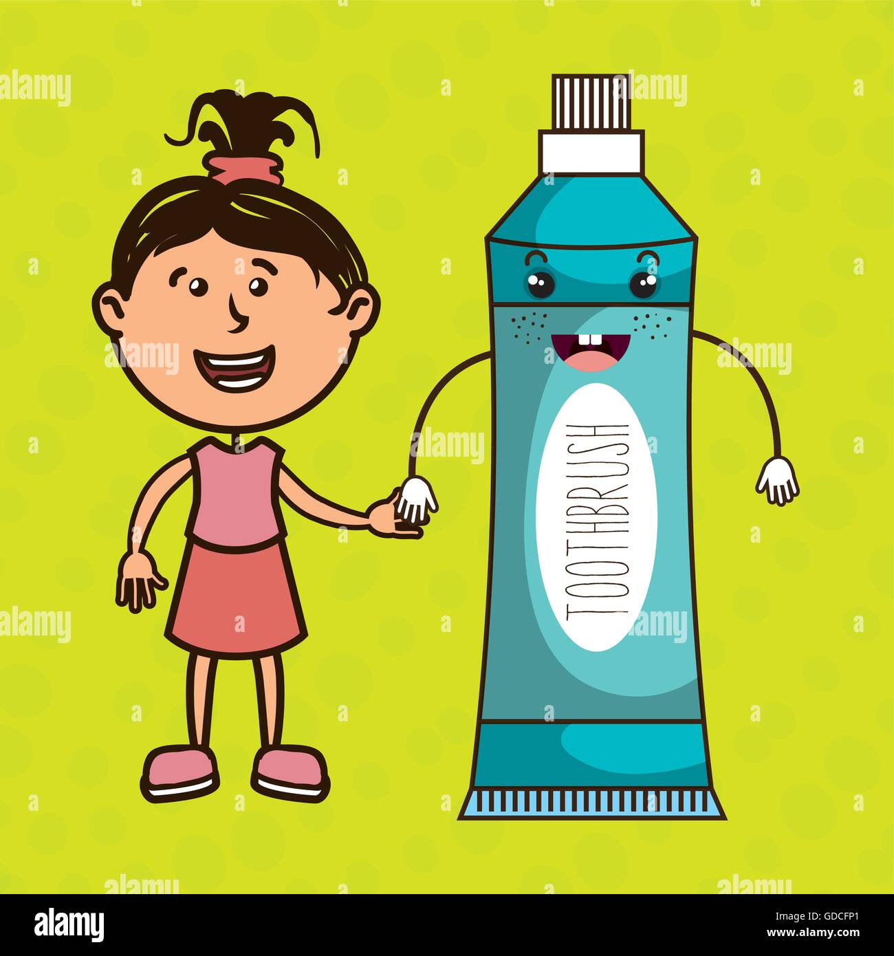 girl with toothpaste isolated icon design Stock Vector Image & Art - Alamy