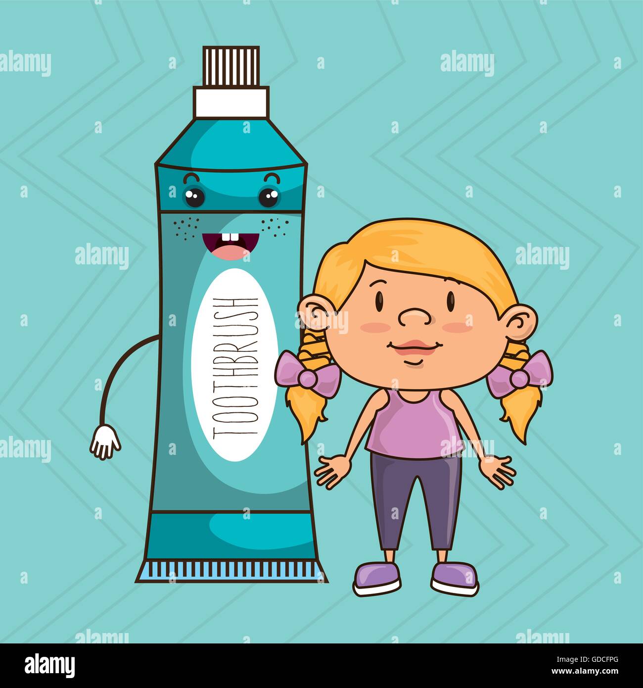 girl with toothpaste isolated icon design Stock Vector Image & Art - Alamy