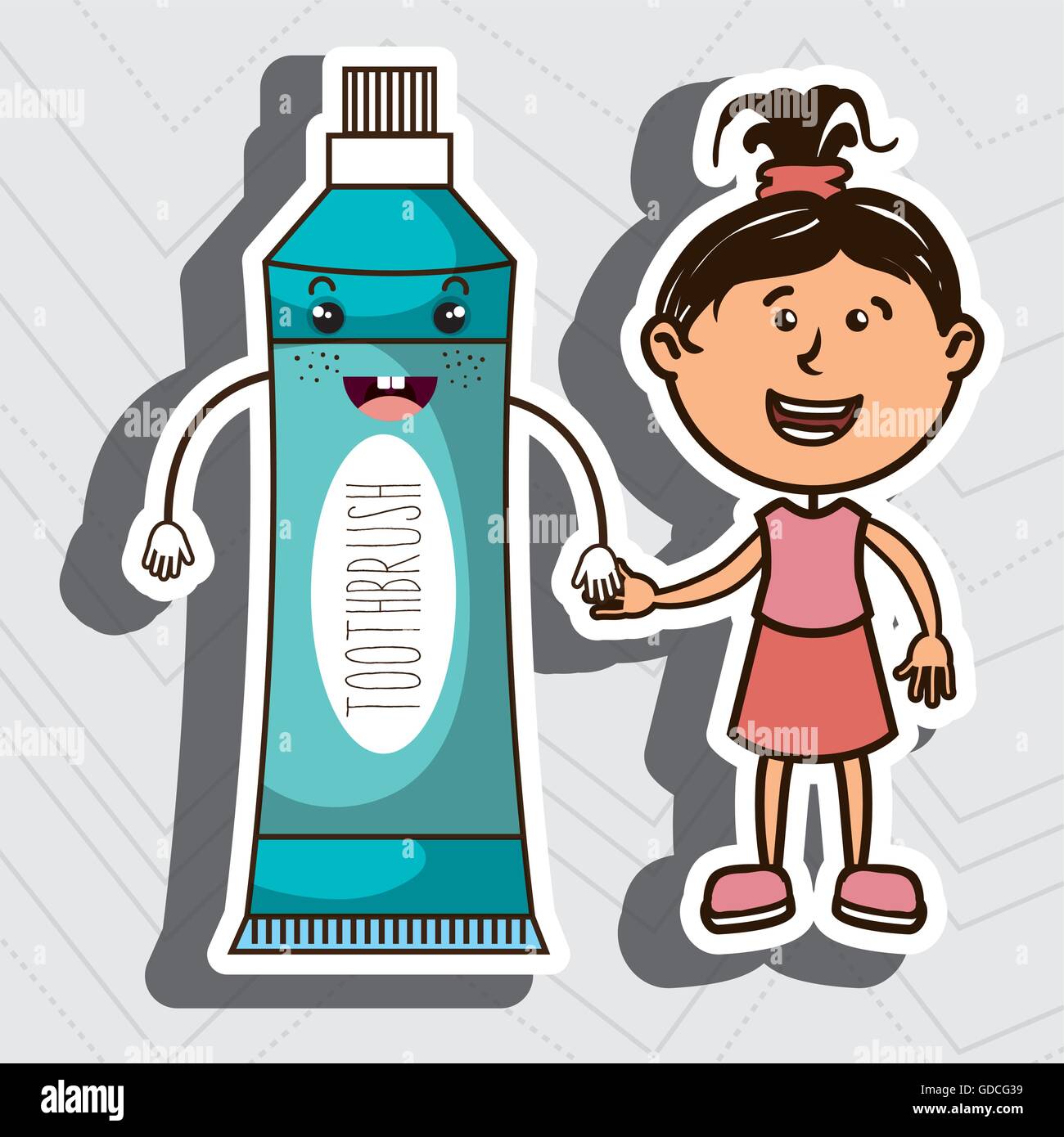 girl with toothpaste isolated icon design Stock Vector Image & Art - Alamy