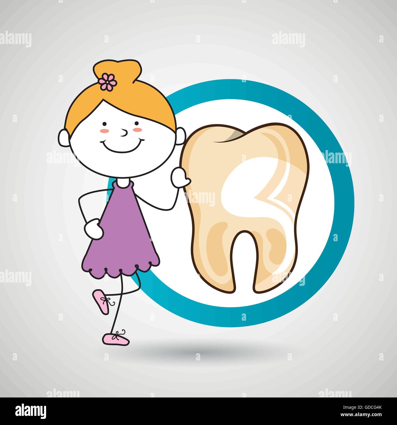girl happy tooth isolated icon design Stock Vector Image & Art - Alamy