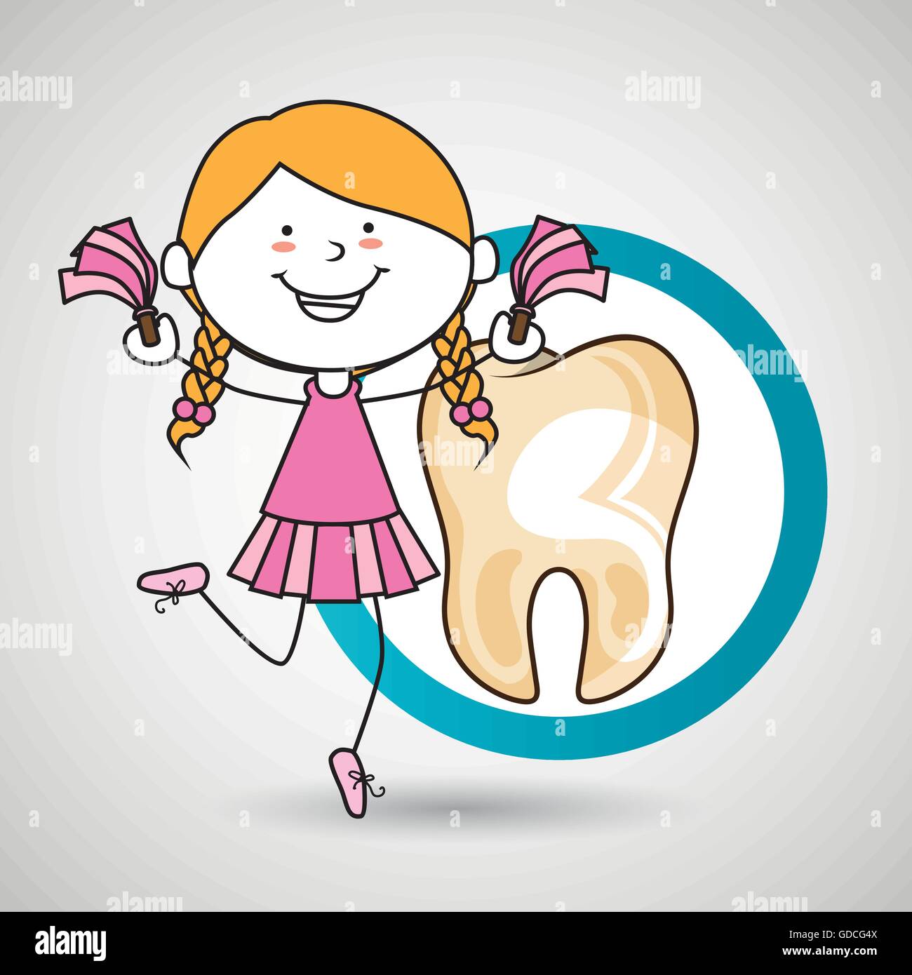 girl happy tooth isolated icon design Stock Vector Image & Art - Alamy