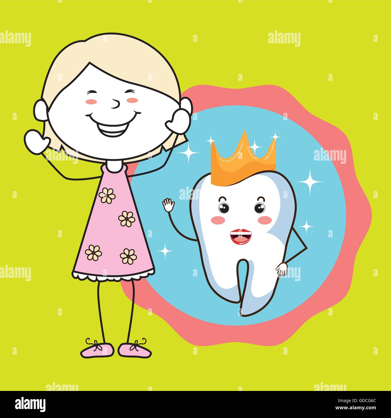 girl with tooth isolated icon design Stock Vector Image & Art - Alamy