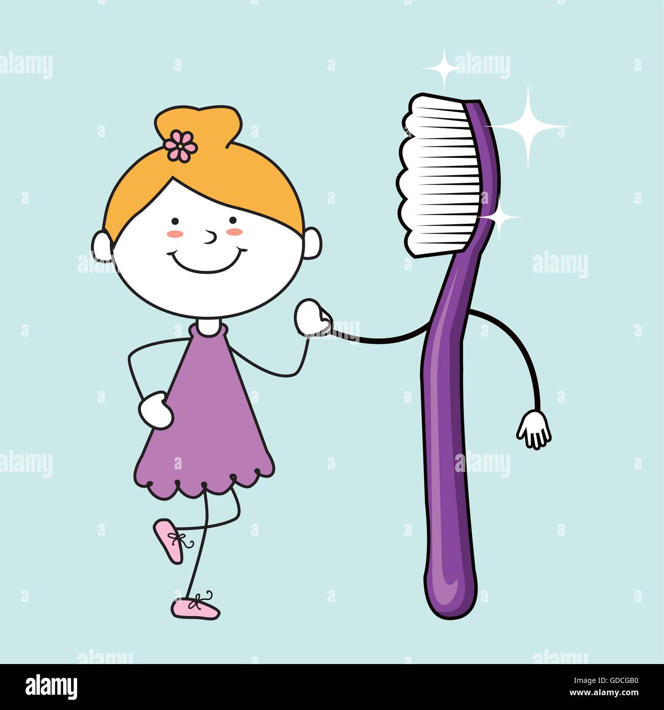 Baby boy toothbrush Stock Vector Images - Alamy