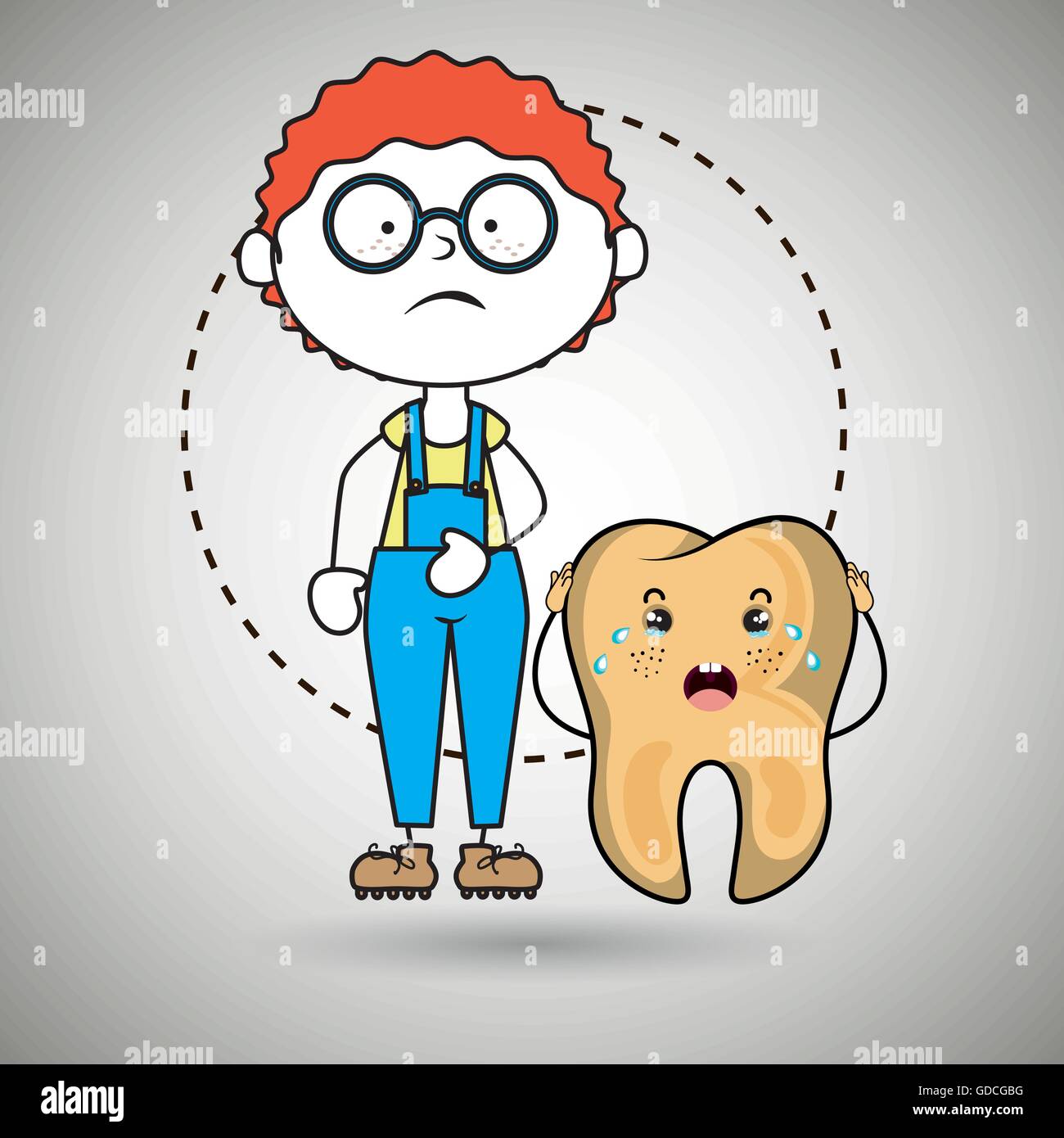 Yellow teeth portrait Stock Vector Images - Alamy