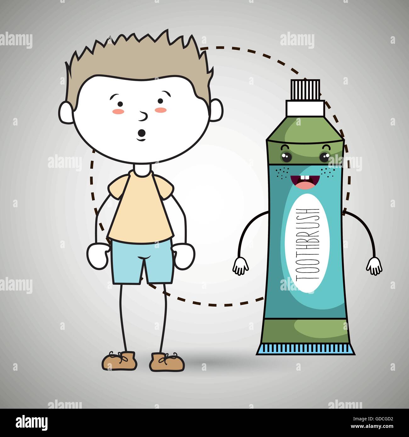 boy with toothpaste isolated icon design Stock Vector Image & Art - Alamy