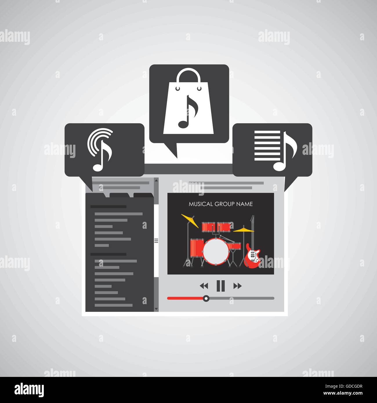 website music design Stock Vector Image & Art - Alamy