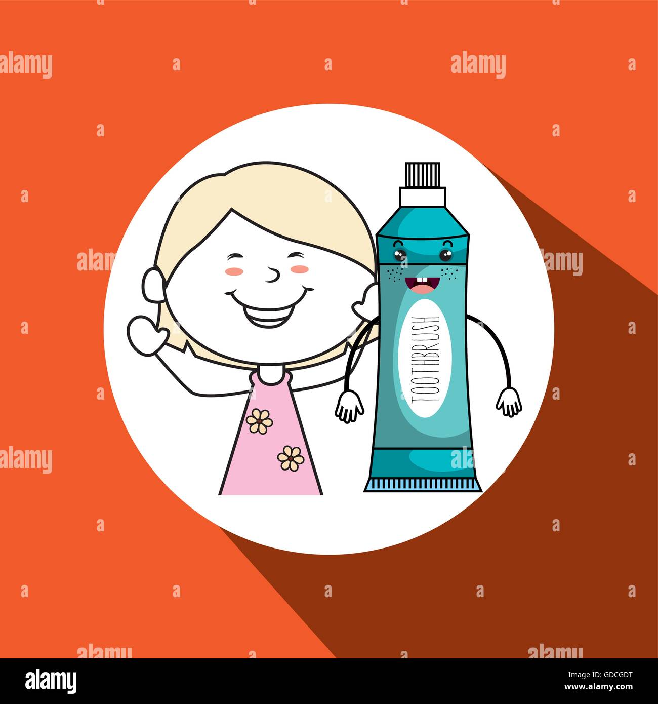 girl with toothpaste isolated icon design Stock Vector Image & Art - Alamy