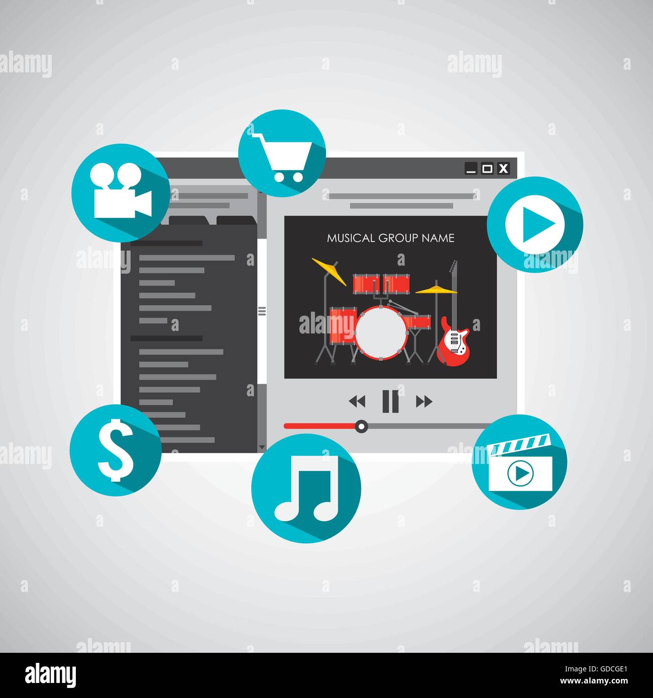 website music design Stock Vector Image & Art - Alamy