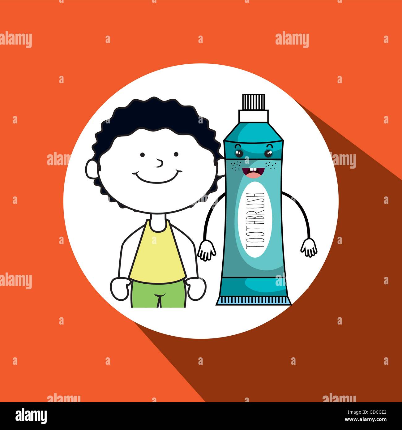 boy with toothpaste isolated icon design Stock Vector Image & Art - Alamy