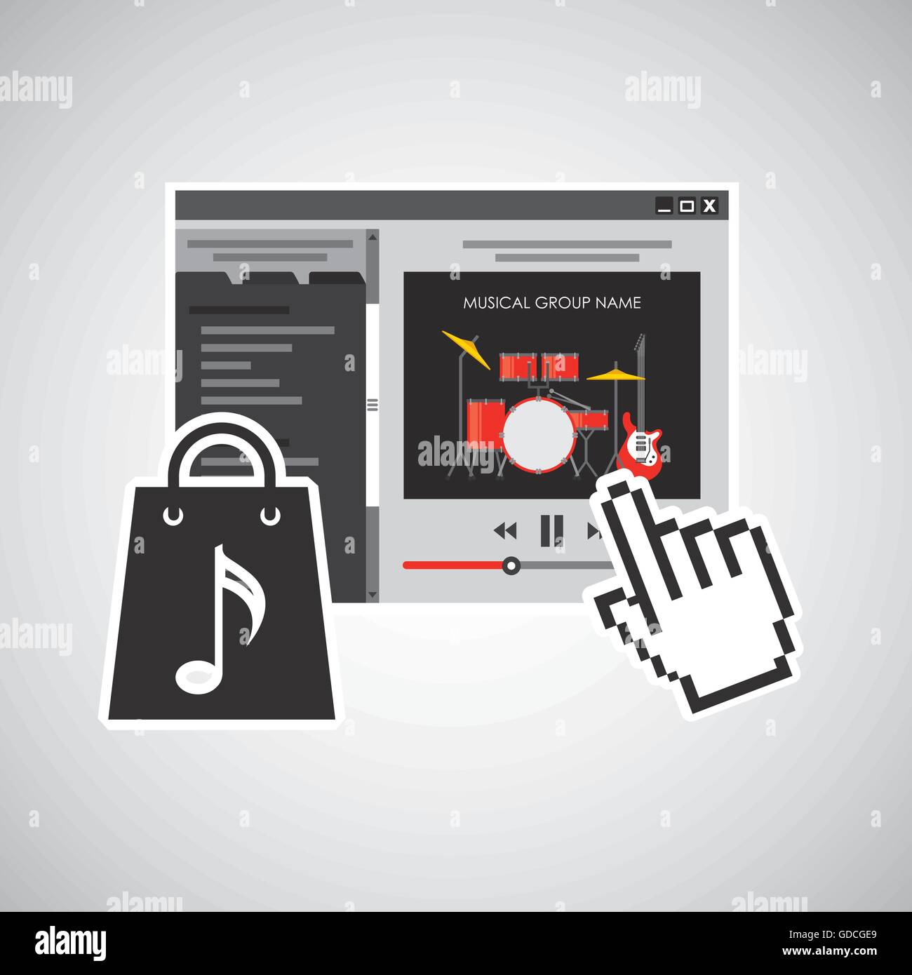 website music design Stock Vector Image & Art - Alamy