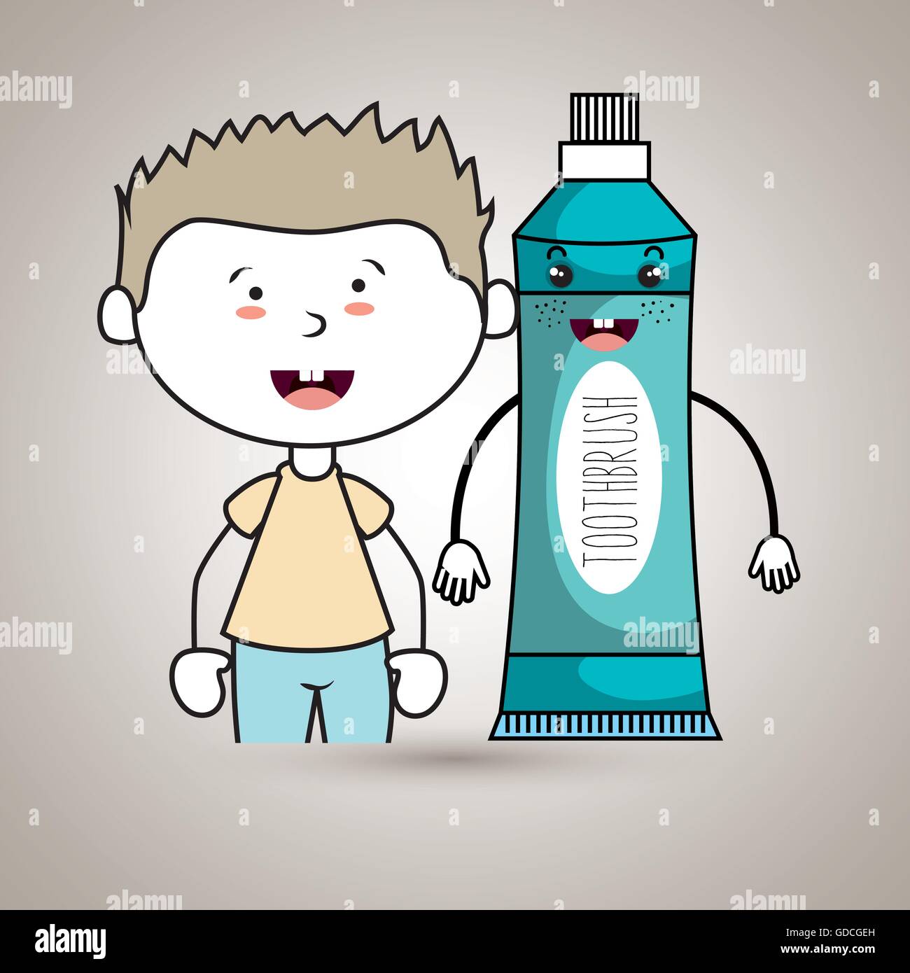 boy with toothpaste isolated icon design Stock Vector Image & Art - Alamy