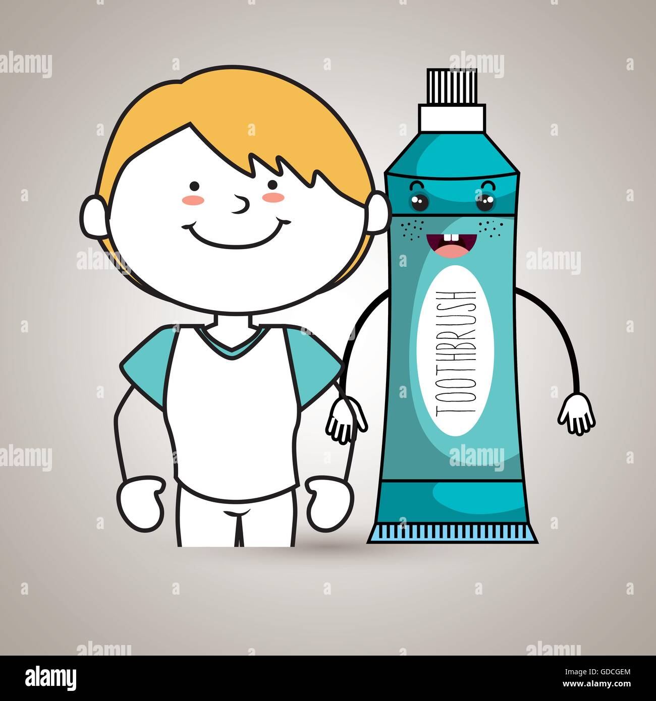 boy with toothpaste isolated icon design Stock Vector Image & Art - Alamy