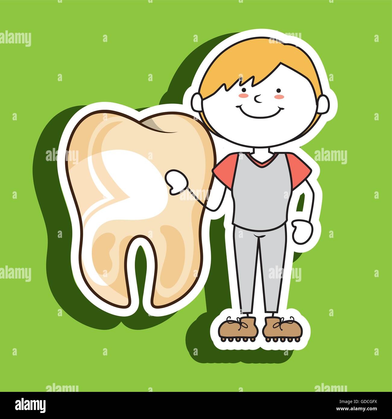 child happy tooth isolated icon design Stock Vector Image & Art - Alamy