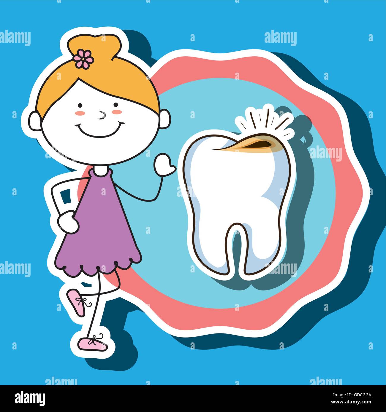 girl tooth isolated icon design Stock Vector Image & Art - Alamy