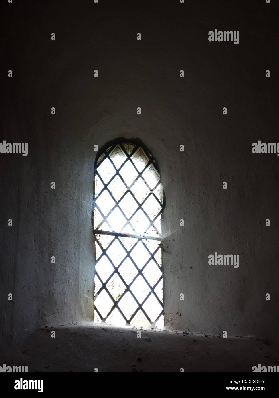 Stained Glass window in an ancient church Stock Photo - Alamy