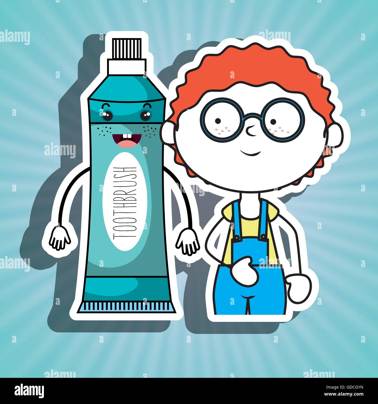 boy with toothpaste isolated icon design Stock Vector Image & Art - Alamy
