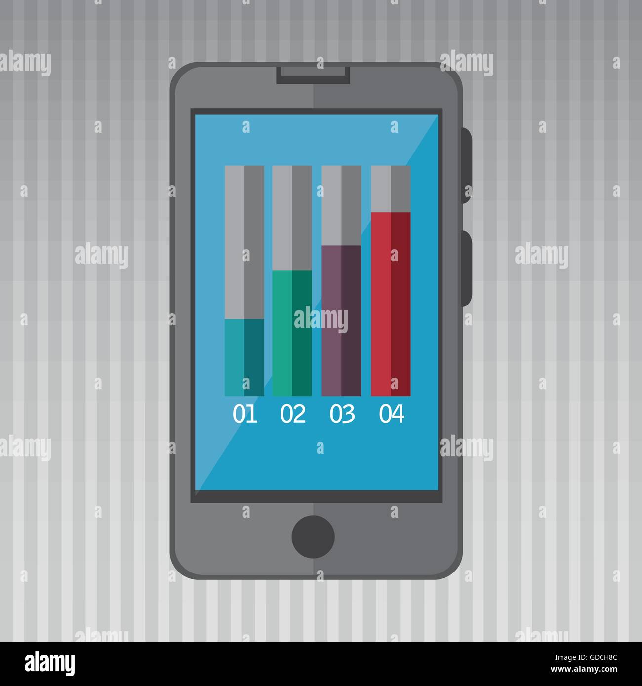 smartphone and graphc isolated icon design Stock Vector Image & Art - Alamy