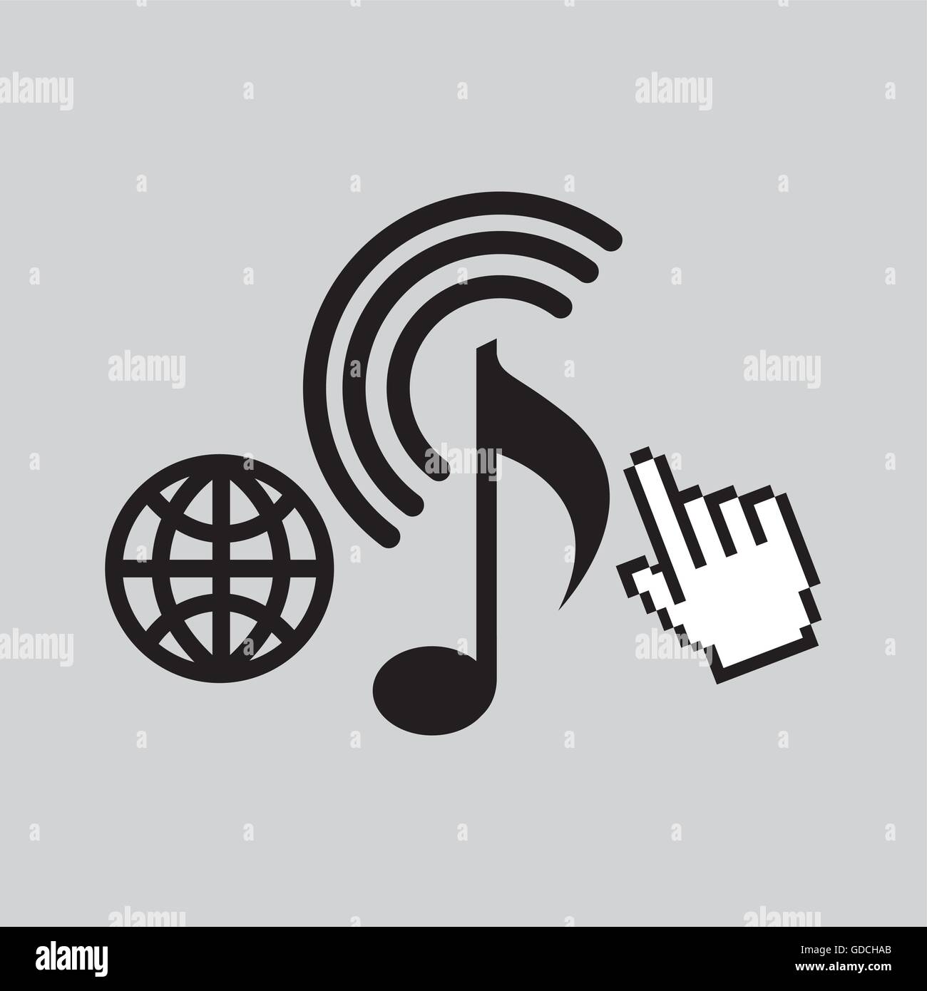 music app icon Stock Vector Image & Art - Alamy