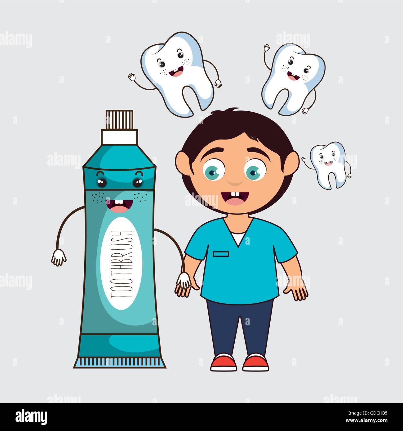 boy and toothpaste isolated icon design Stock Vector Image & Art - Alamy