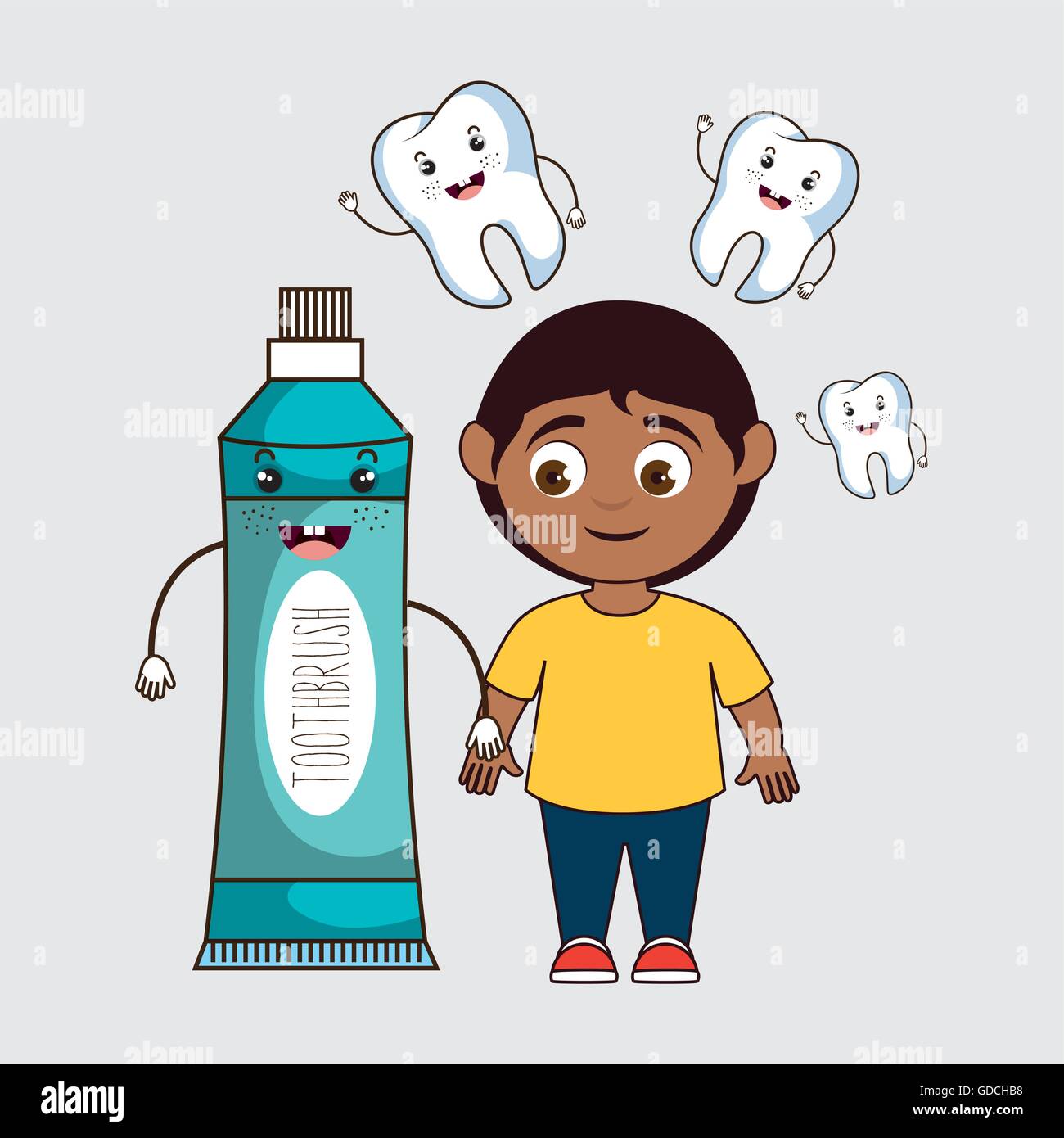 boy and toothpaste isolated icon design Stock Vector Image & Art - Alamy