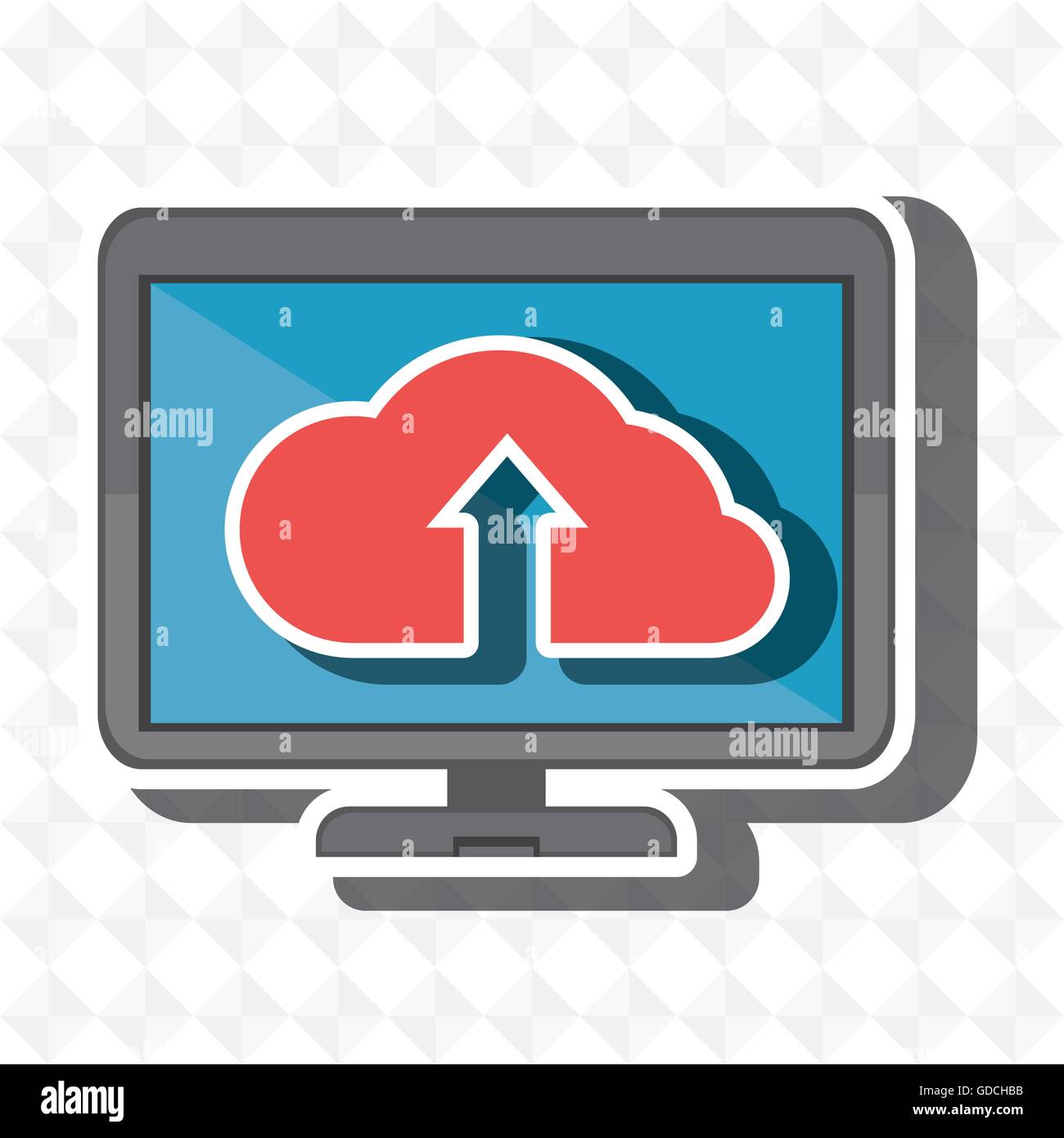 monitor cloud isolated icon design Stock Vector Image & Art - Alamy