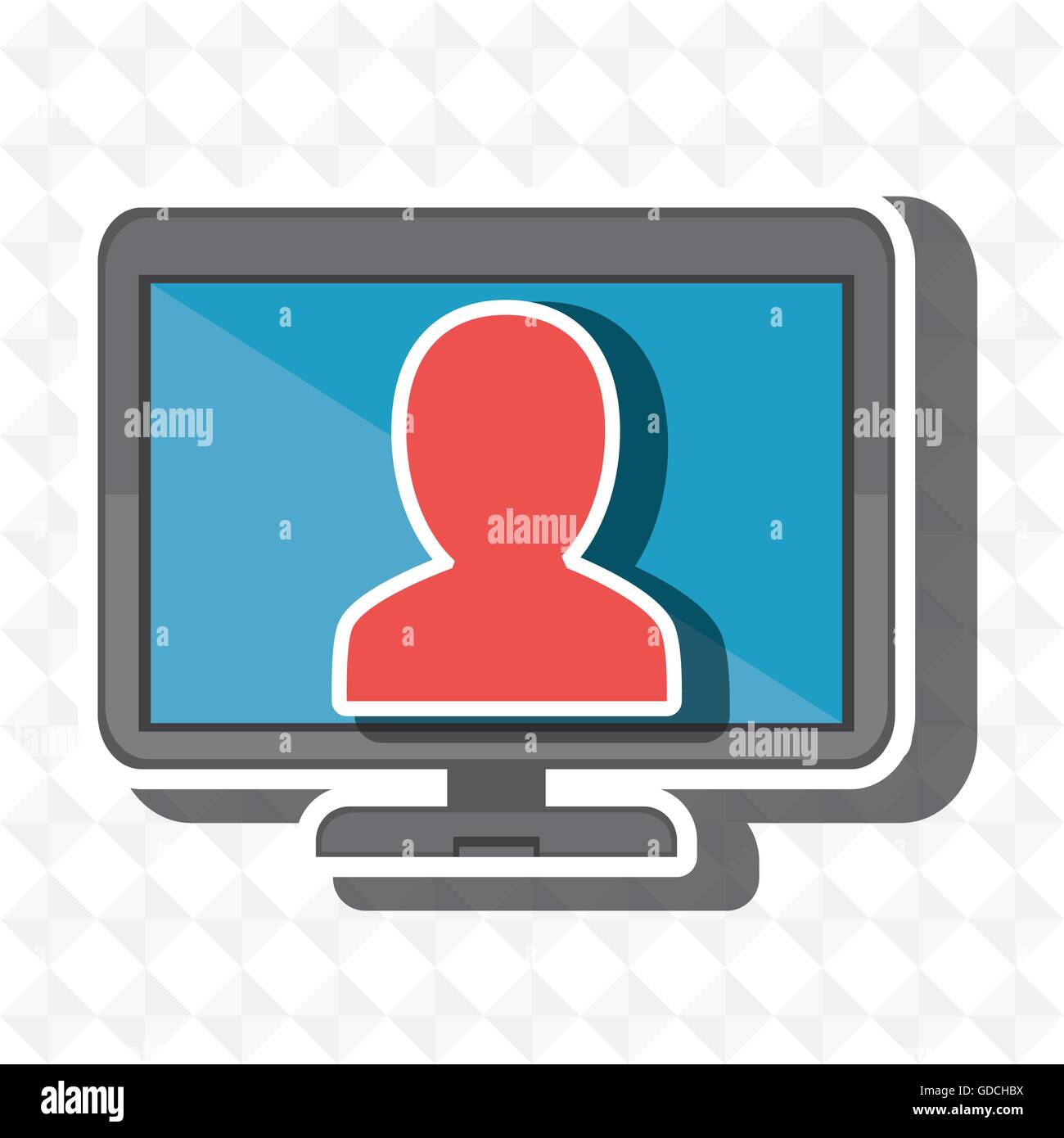 monitor silhouette isolated icon design Stock Vector Image & Art - Alamy