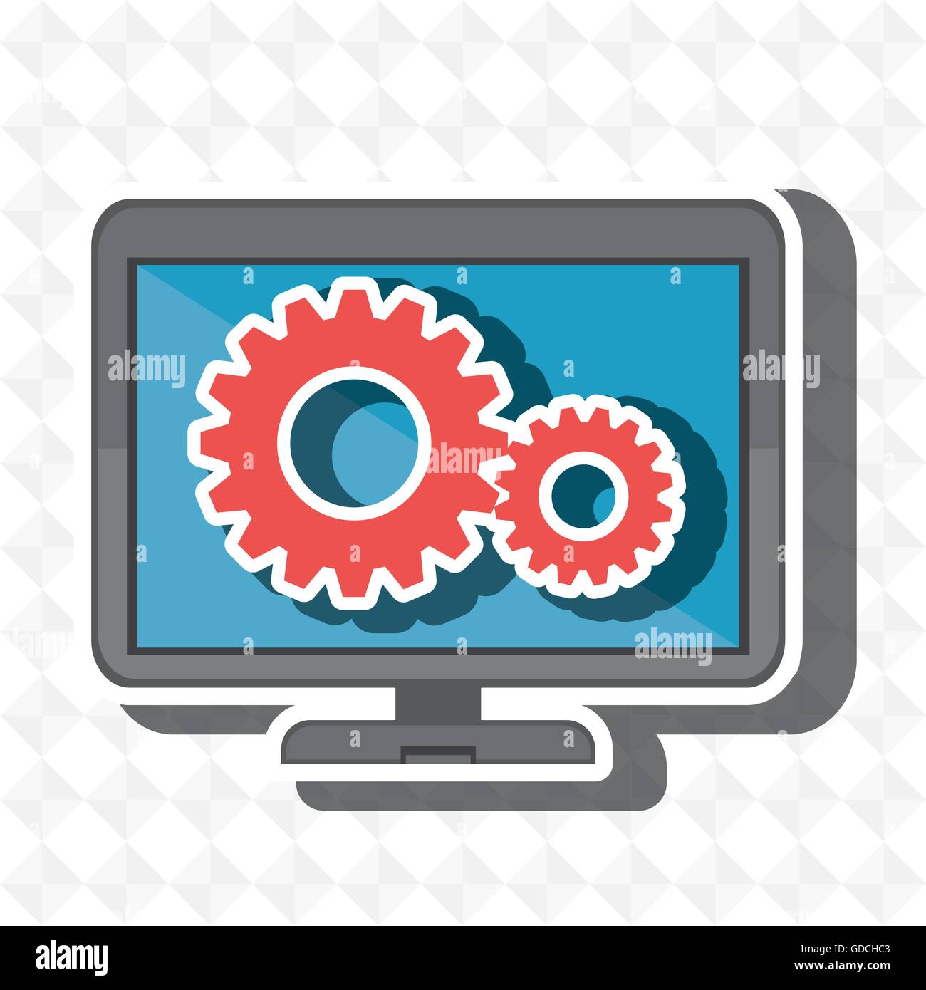 monitor gear isolated icon design Stock Vector Image & Art - Alamy