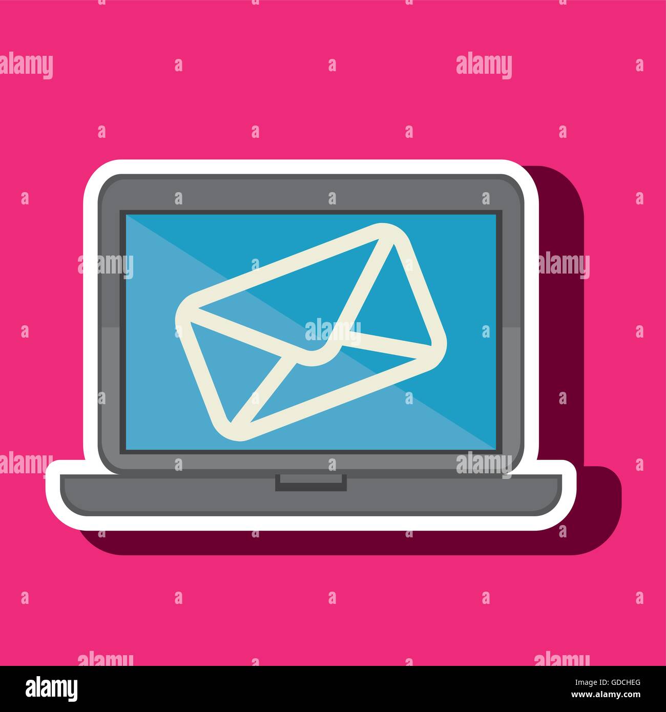 laptop envelope isolated icon design Stock Vector Image & Art - Alamy