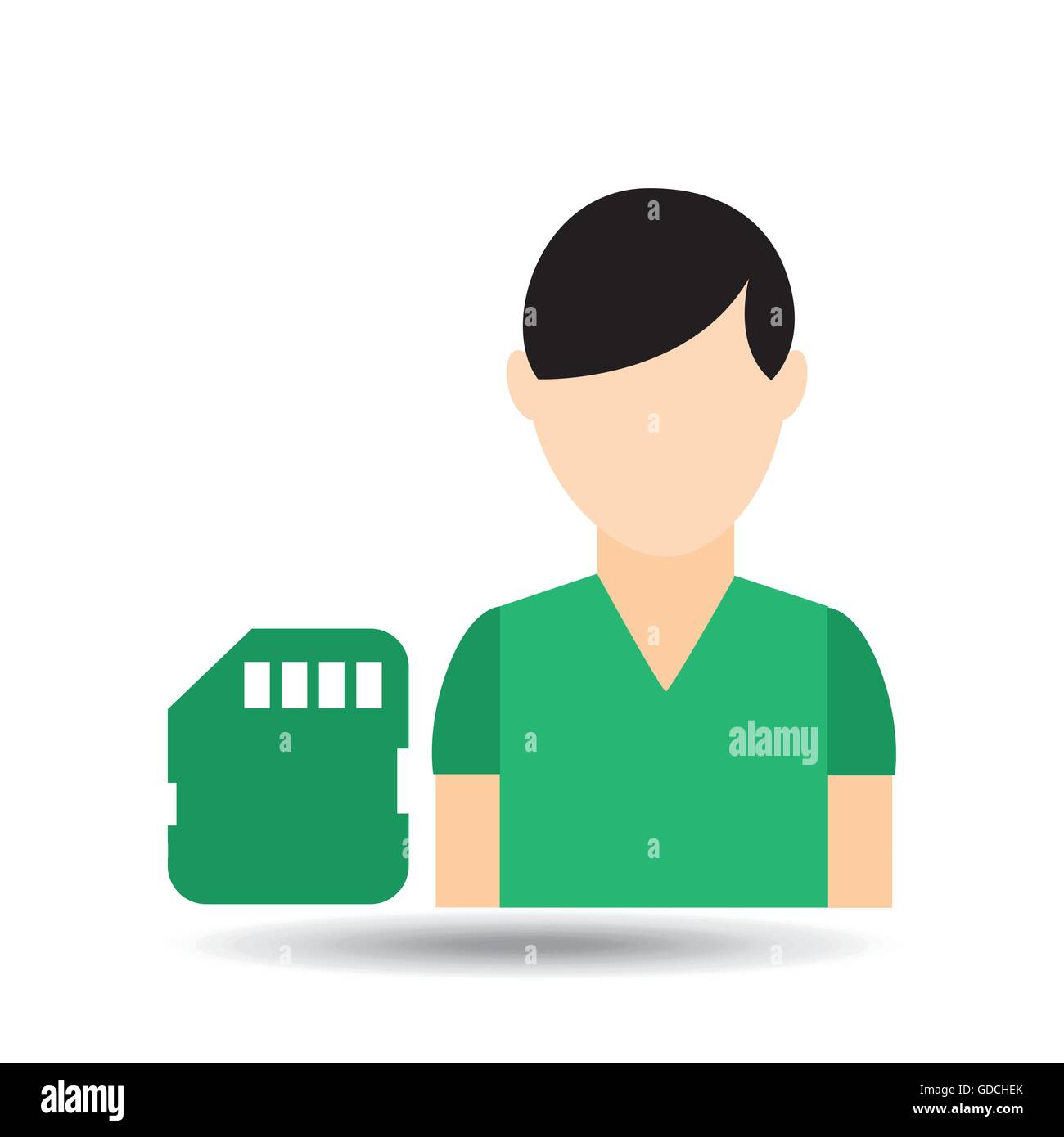 man with icon Stock Vector Image & Art - Alamy