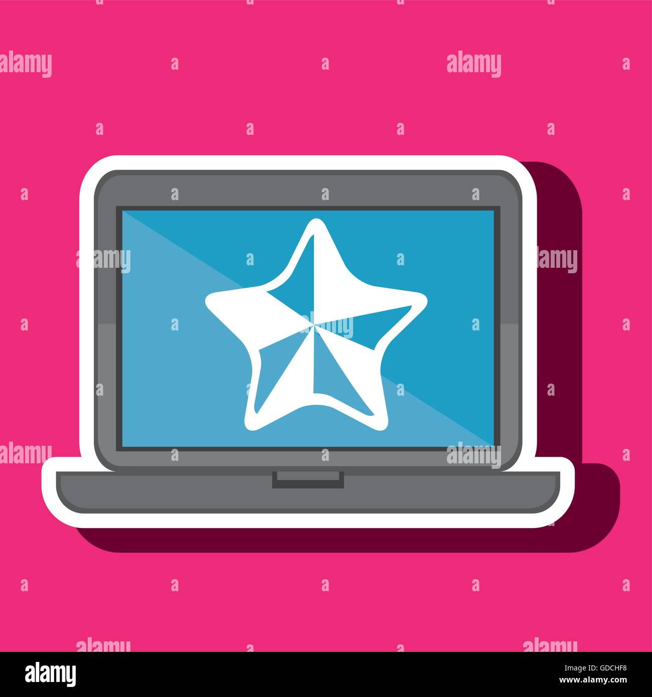 laptop star isolated icon design Stock Vector Image & Art - Alamy
