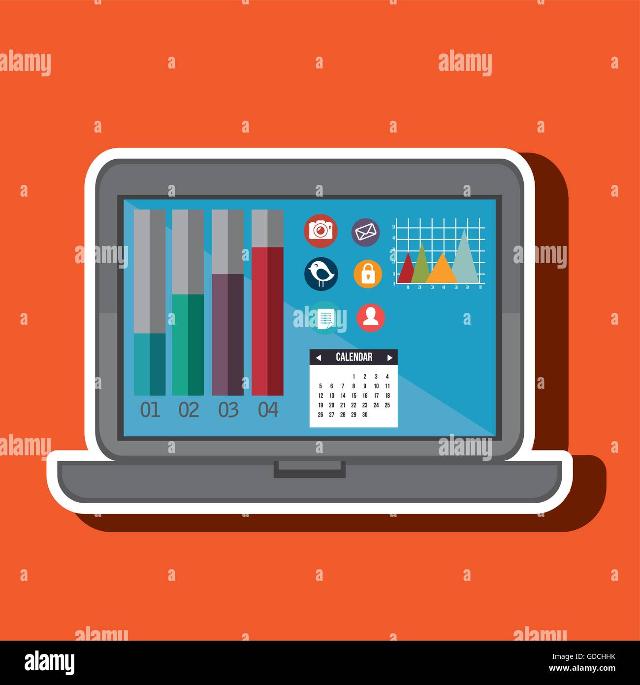 Laptop image and rate Stock Vector Images - Alamy