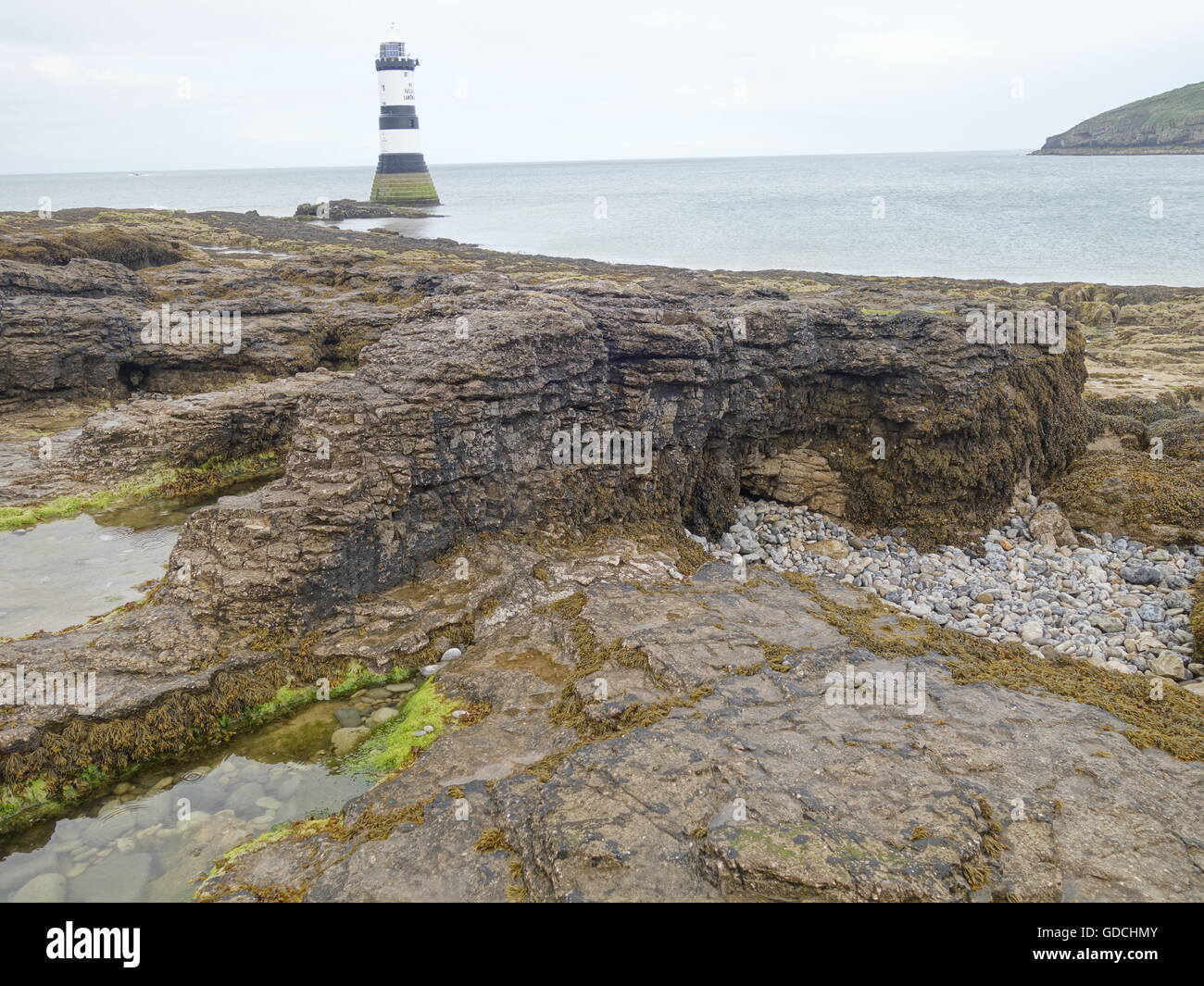 The old lighthouse on Anglesey, Wales Stock Photo - Alamy