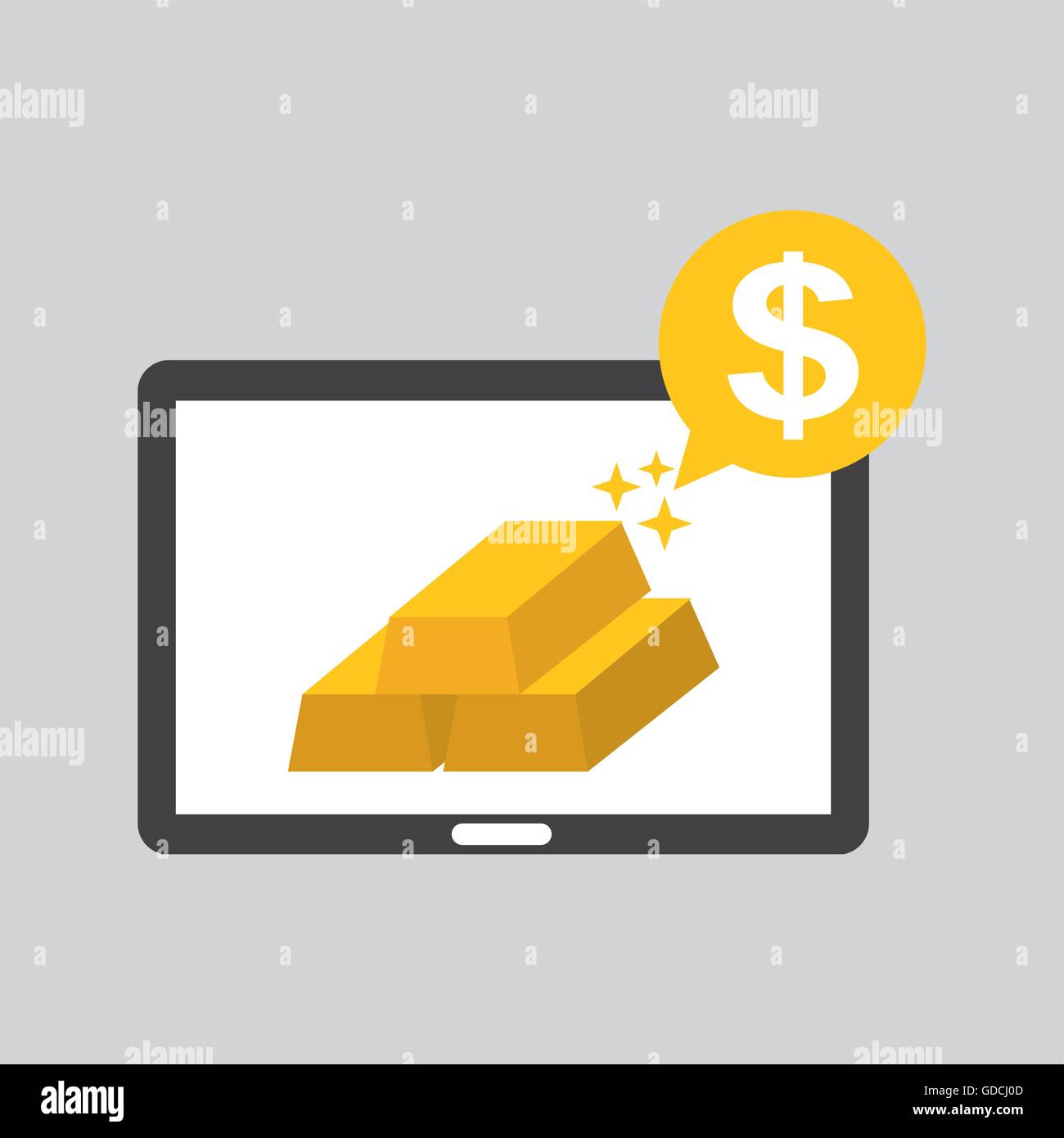 gold on laptop icon Stock Vector Image & Art - Alamy