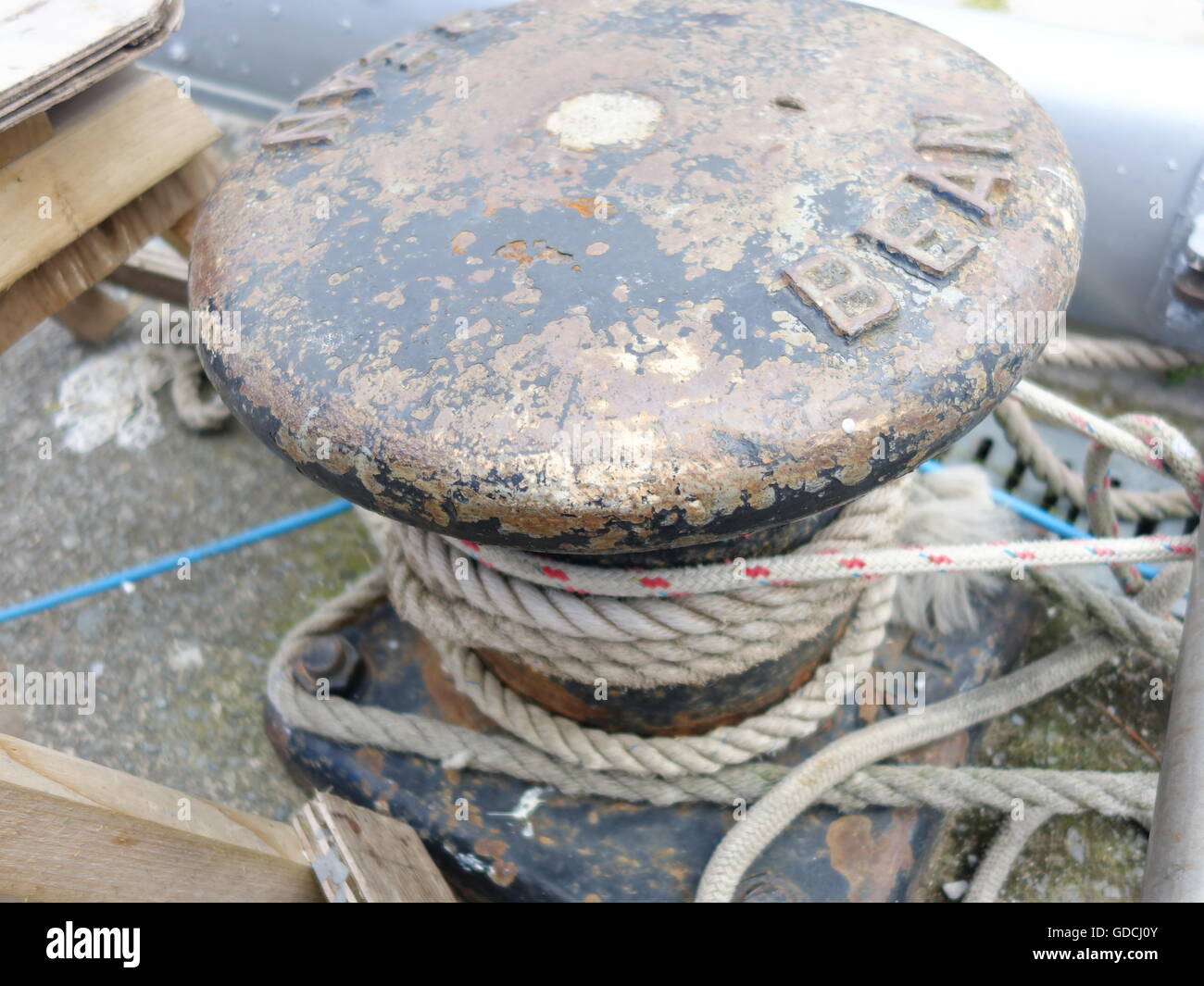 An old mooring/docking point for a boat Stock Photo - Alamy