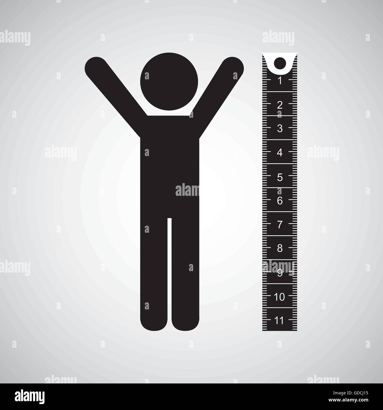 person and measuring tape Stock Vector Image & Art - Alamy