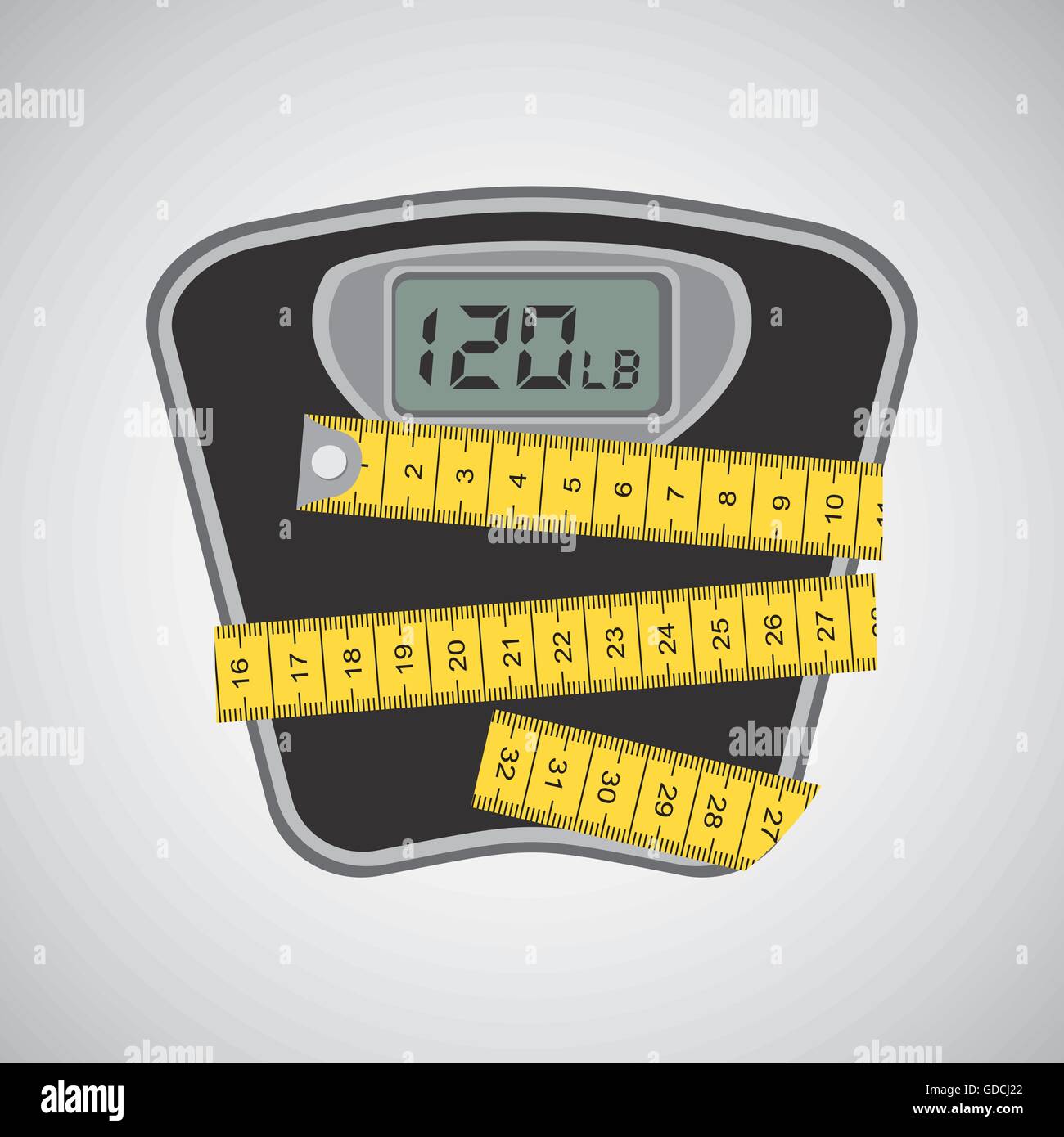 Weighing scale tape Stock Vector Images - Alamy
