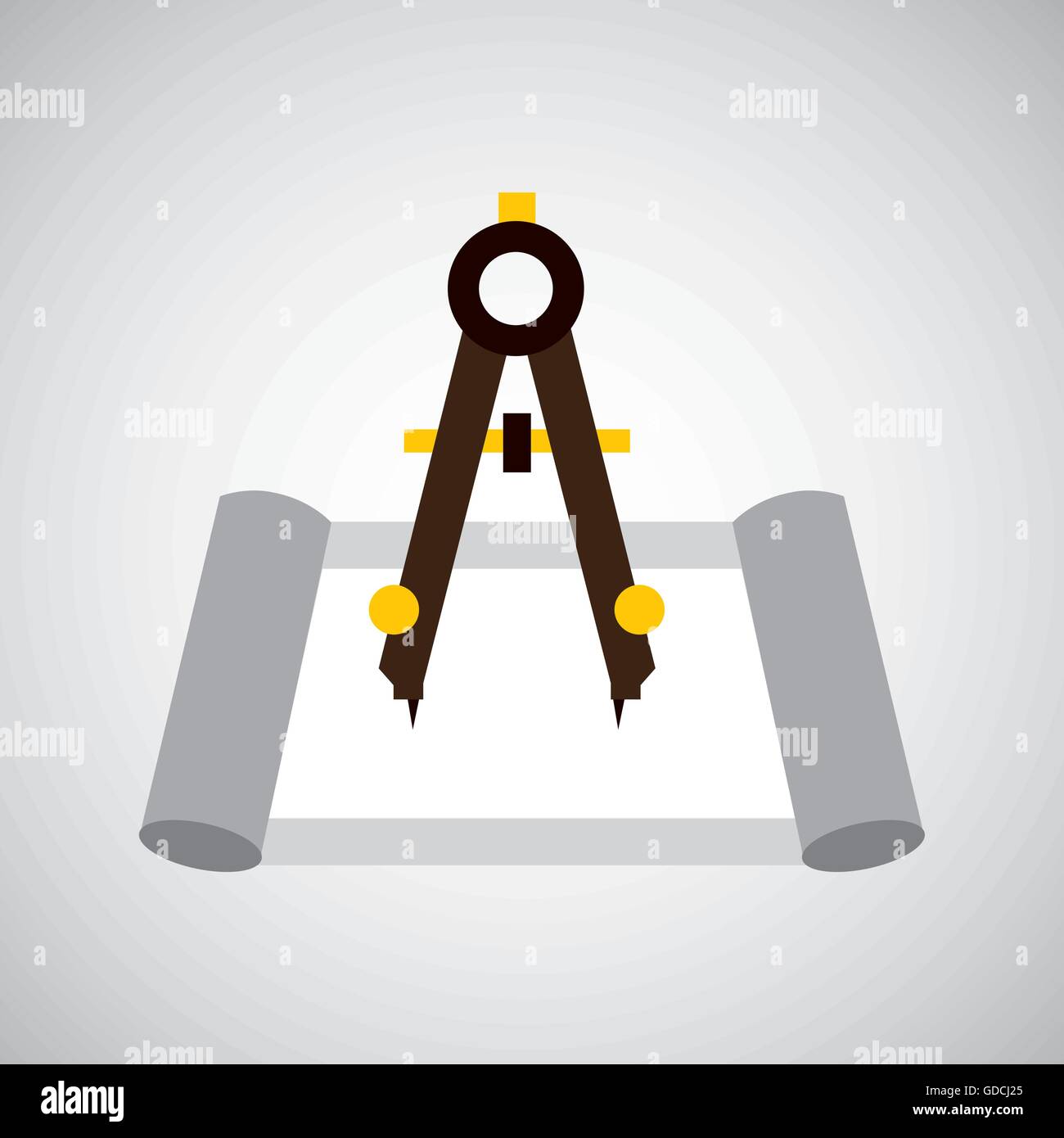 compass drawing plans Stock Vector Image & Art - Alamy