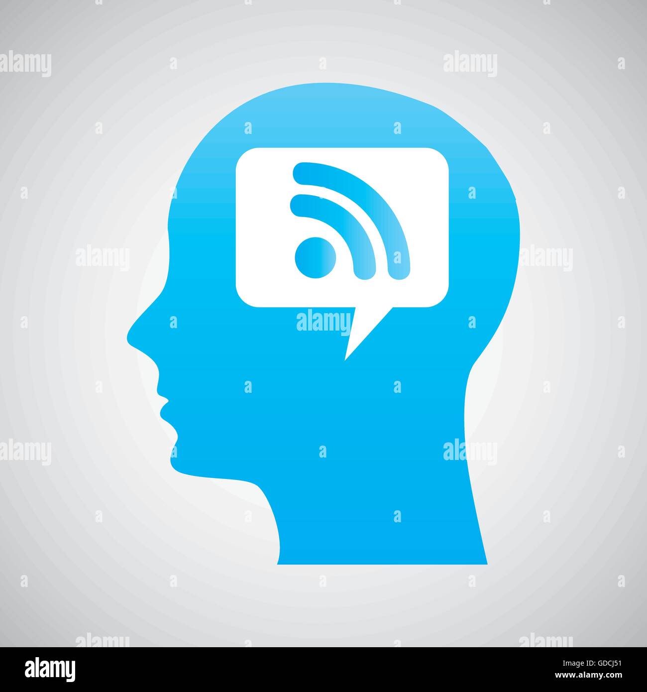 technology human head Stock Vector Image & Art - Alamy