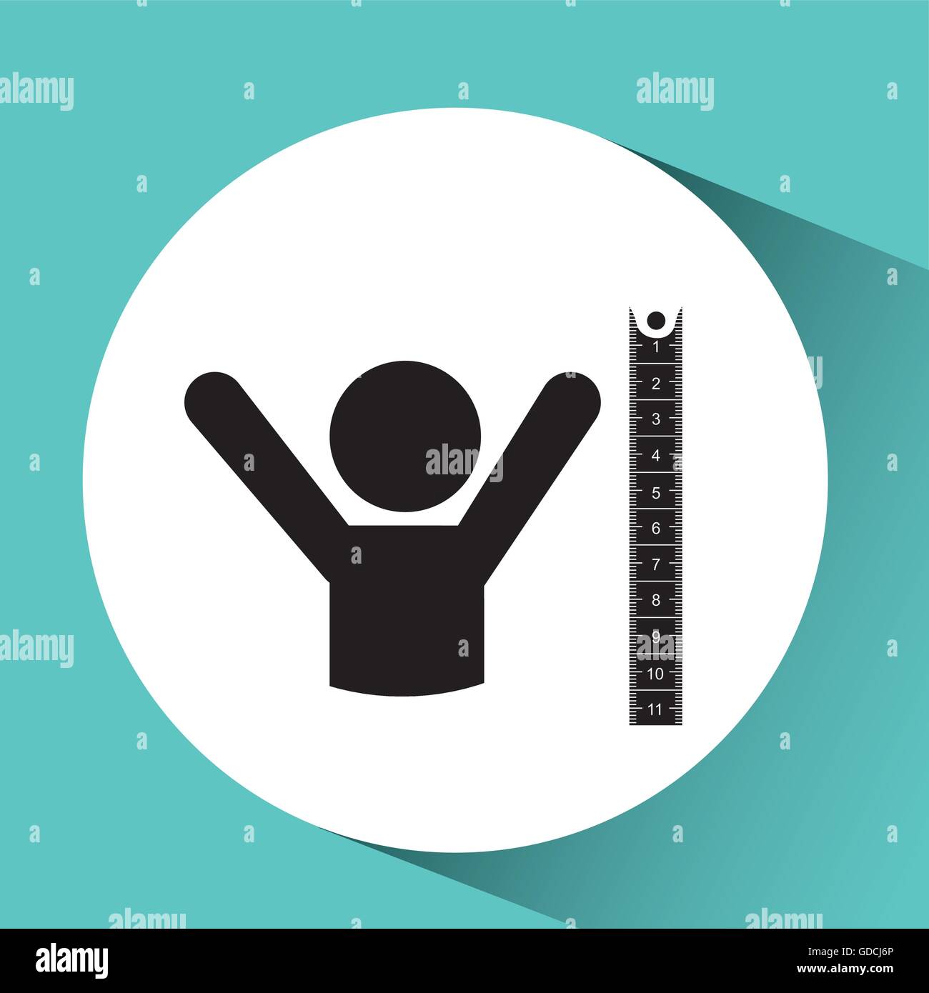 person and measuring tape Stock Vector Image & Art - Alamy