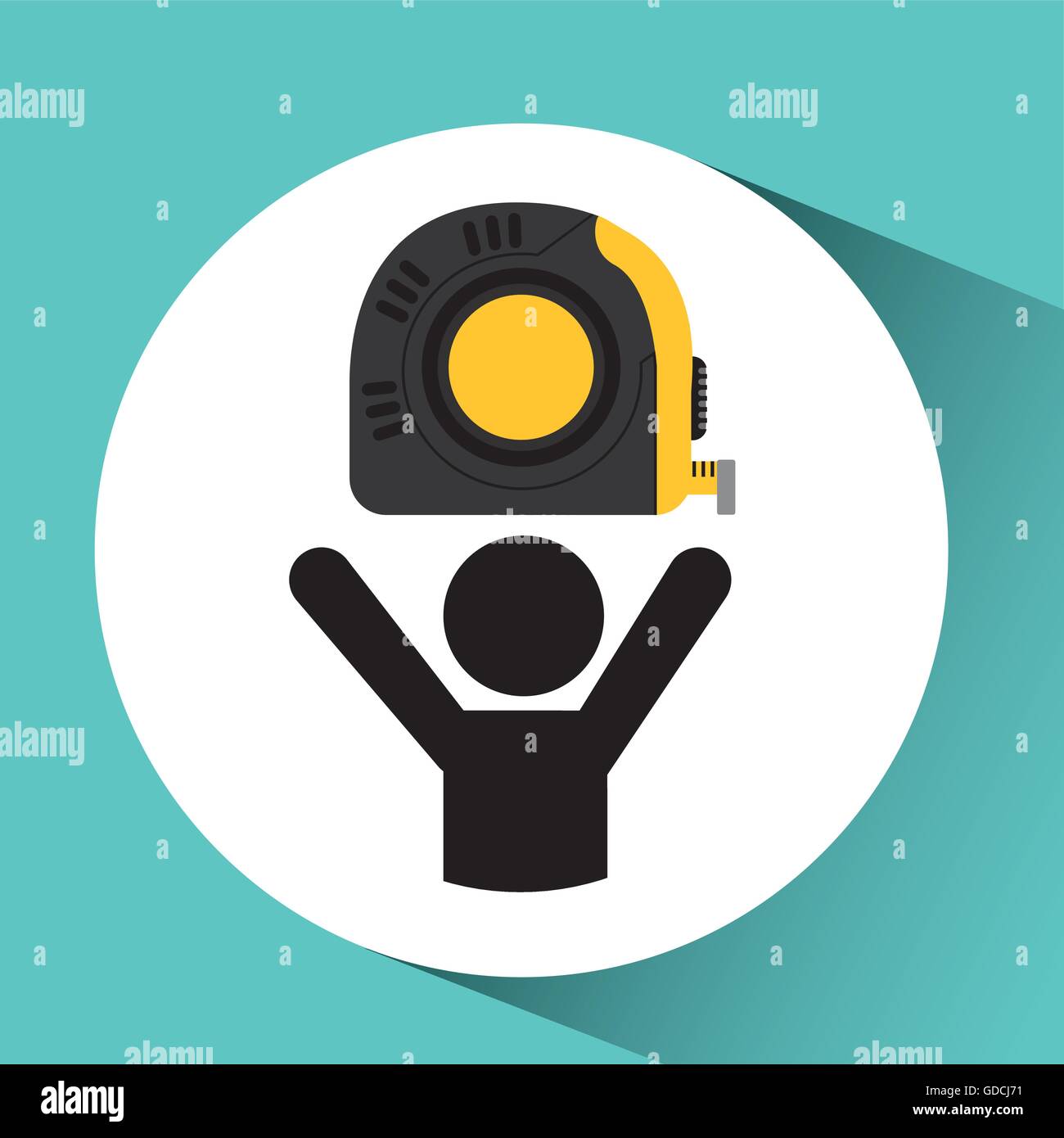person and tape measure Stock Vector Image & Art - Alamy