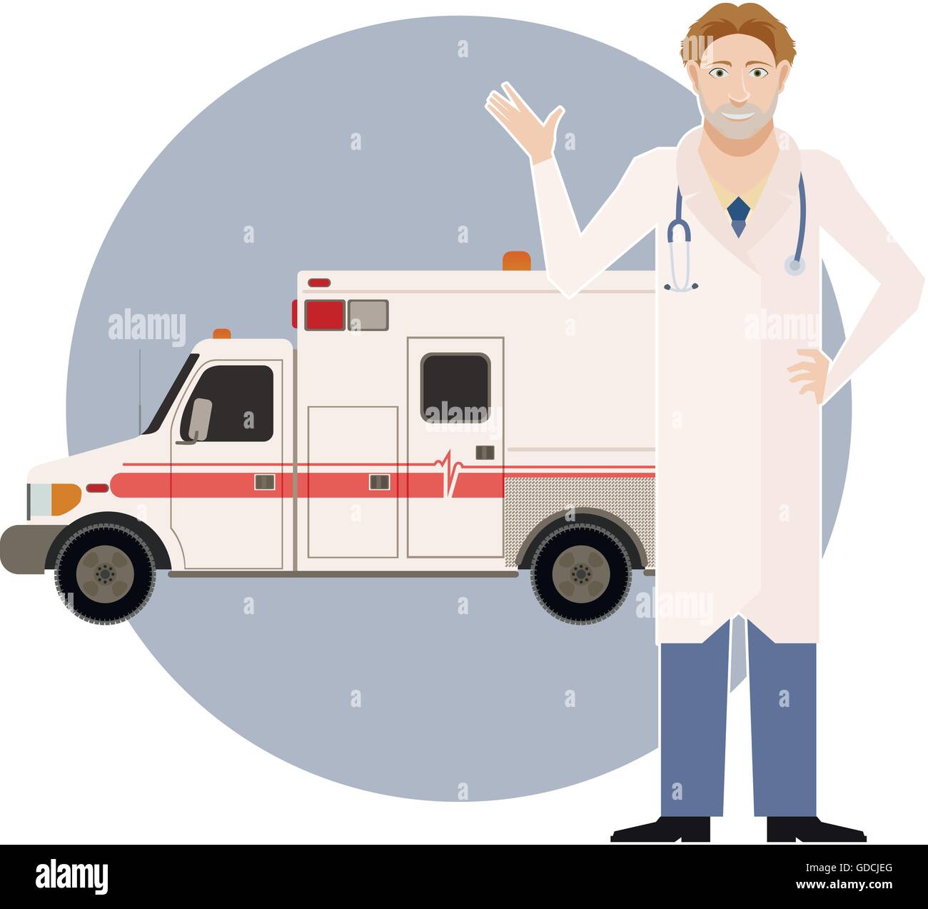 Ambulance and a Doctor2 Stock Vector Image & Art - Alamy