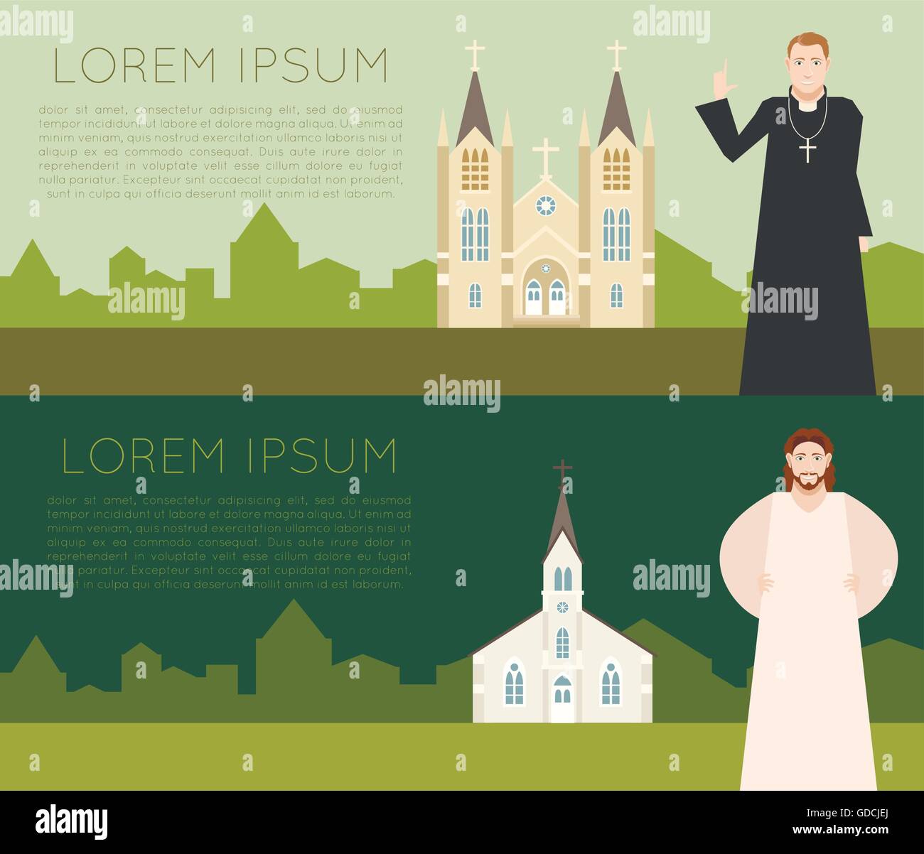 Catholic Church Banner Stock Vector Image & Art - Alamy