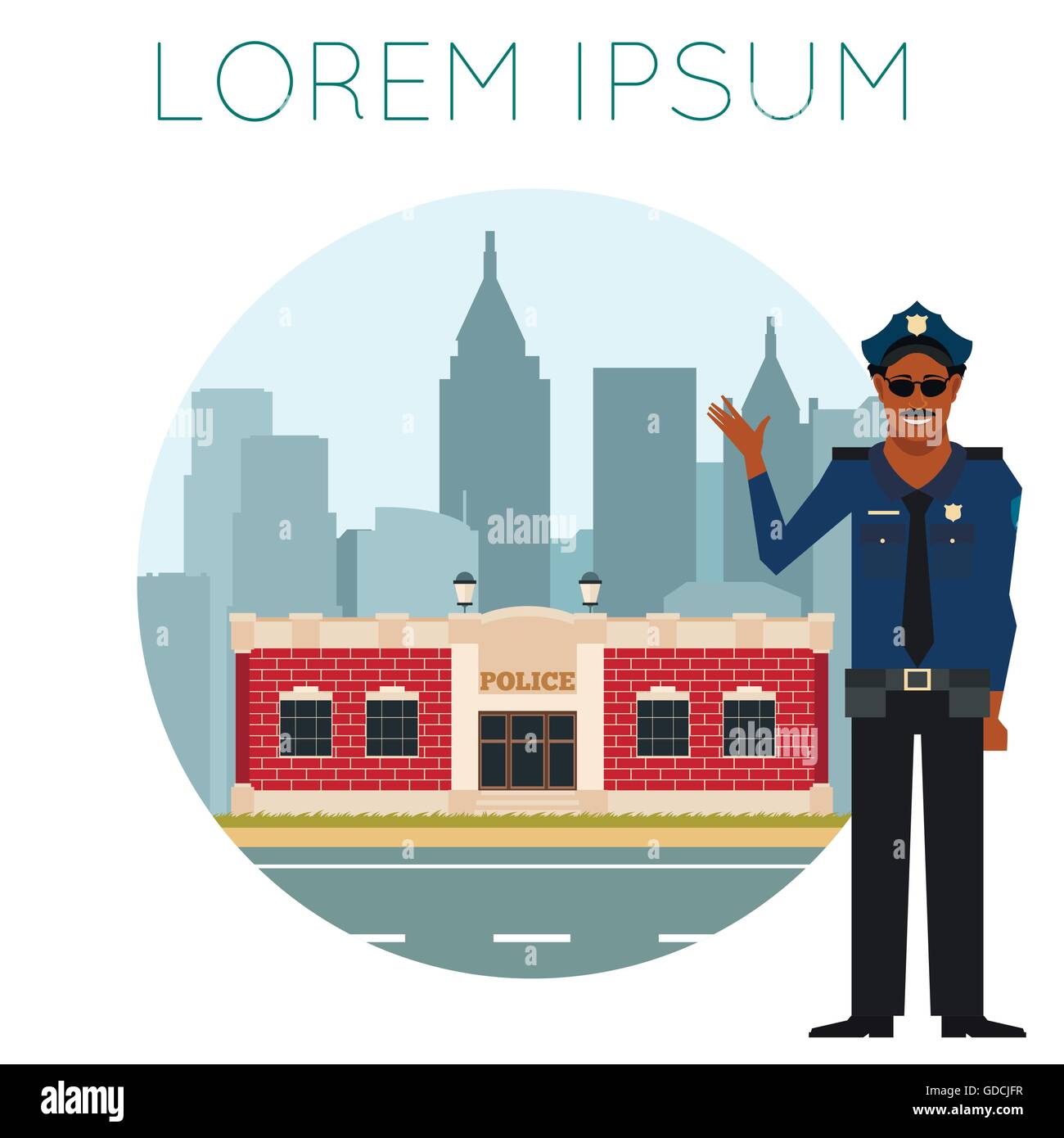 Police and fire station city Cut Out Stock Images & Pictures - Alamy