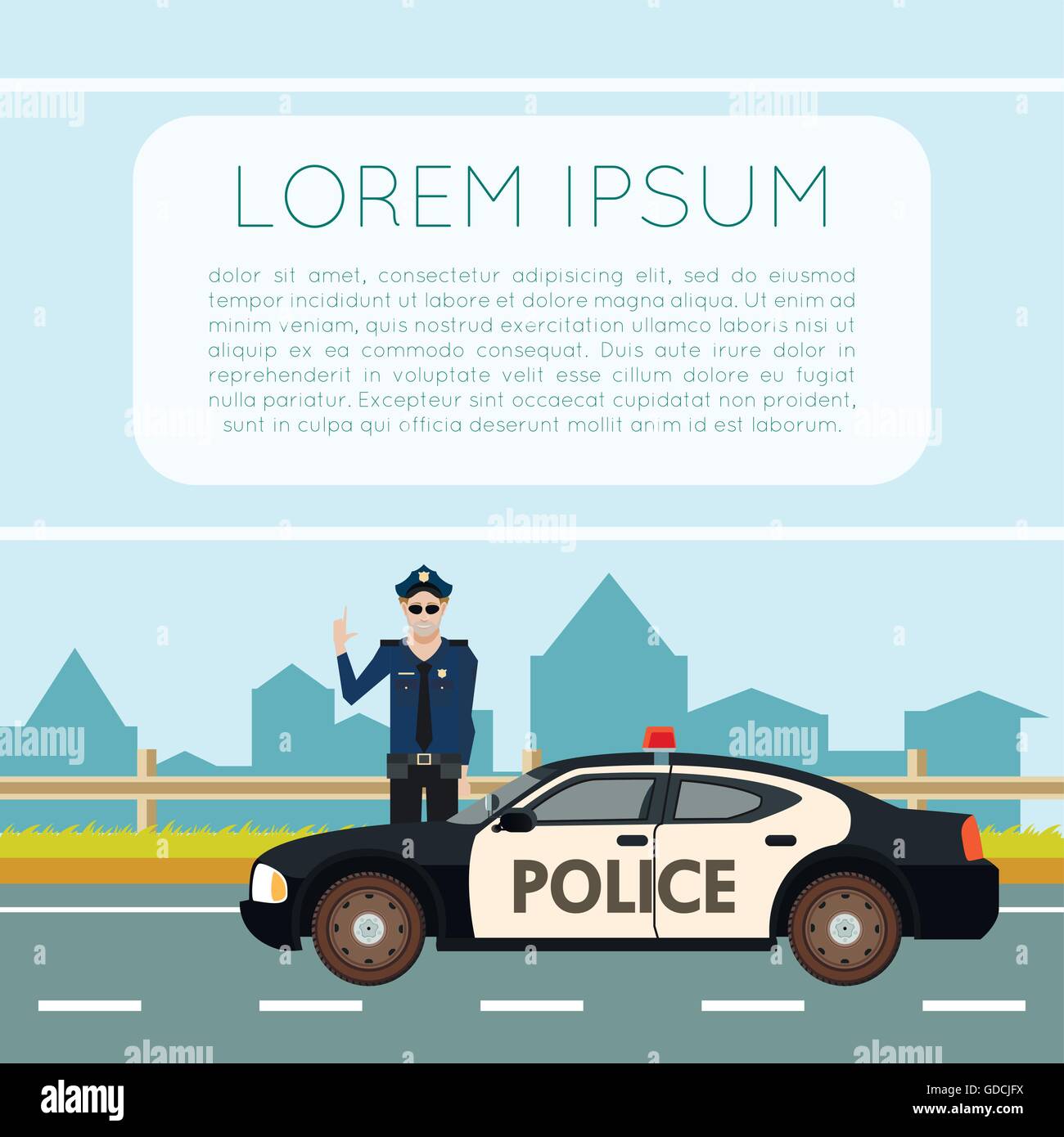 Police on the road Banner8 Stock Vector Image & Art - Alamy