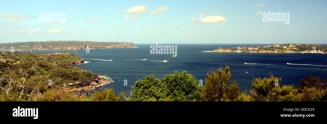 North Head and South Head view from Mosman Head in Sydney Harbour Stock ...
